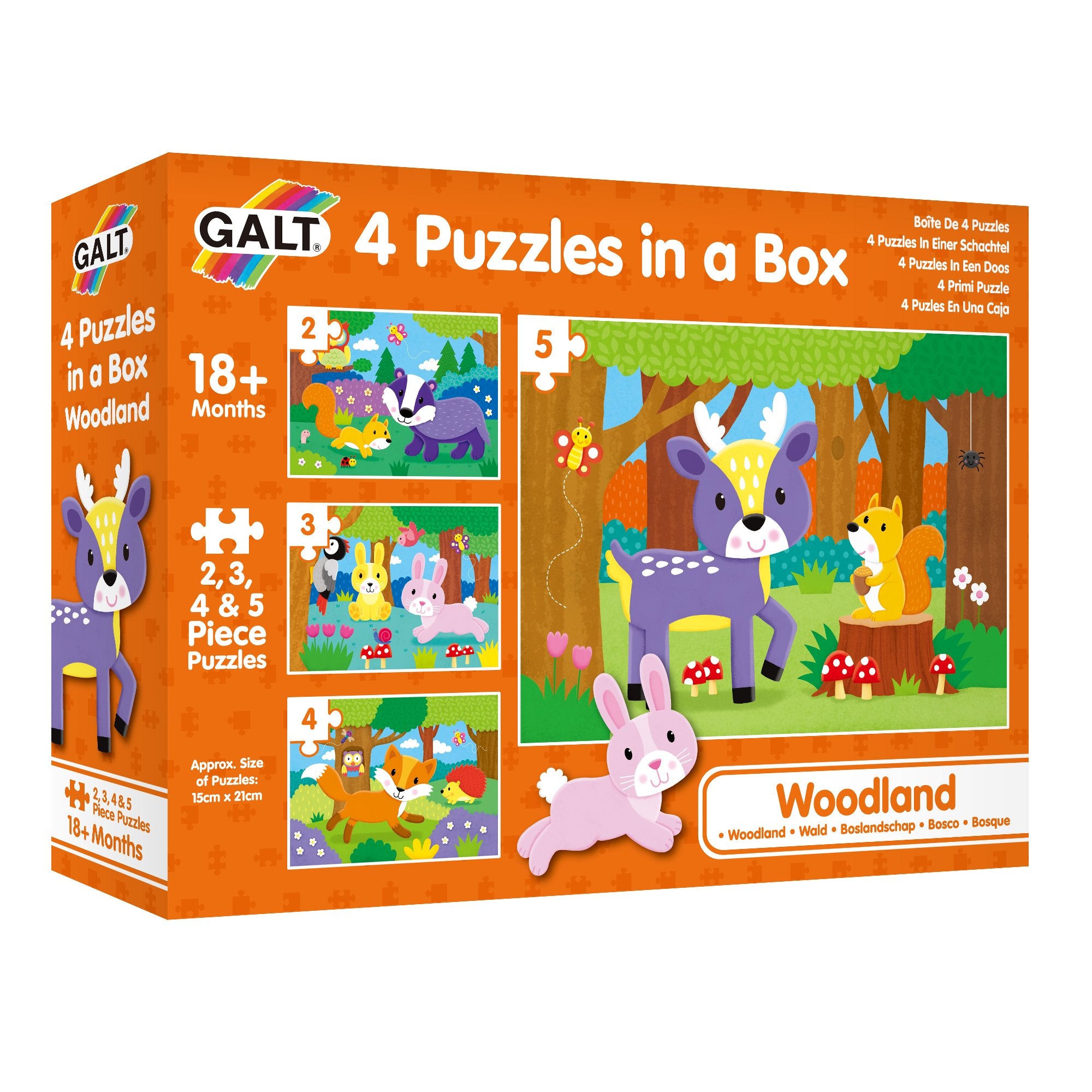 4 Puzzles in a Box - Woodland – Galt Toys UK